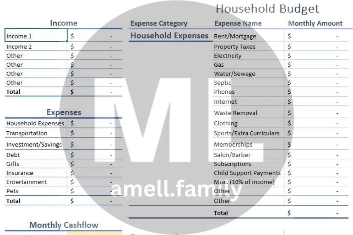 Realtor Budget Template